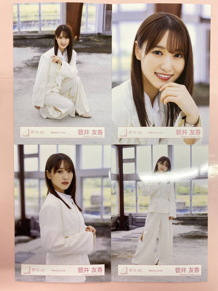 代購代標第一品牌－樂淘letao－櫻坂46 菅井友香 生写真 摩擦係数 MV衣装 4枚コンプ/KE0327