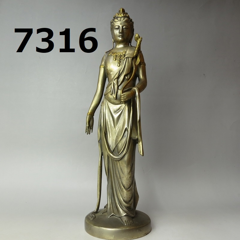 Yahoo!オークション - FK-7316 高村光雲 刻印 聖観音像 39cm 3.34kg/銅...