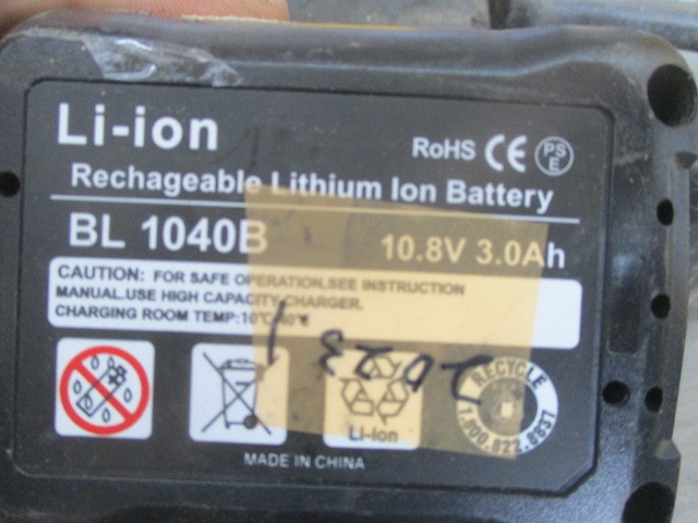 Yahoo!オークション - k4672 マキタ 互換性 BL1040B 10.8V