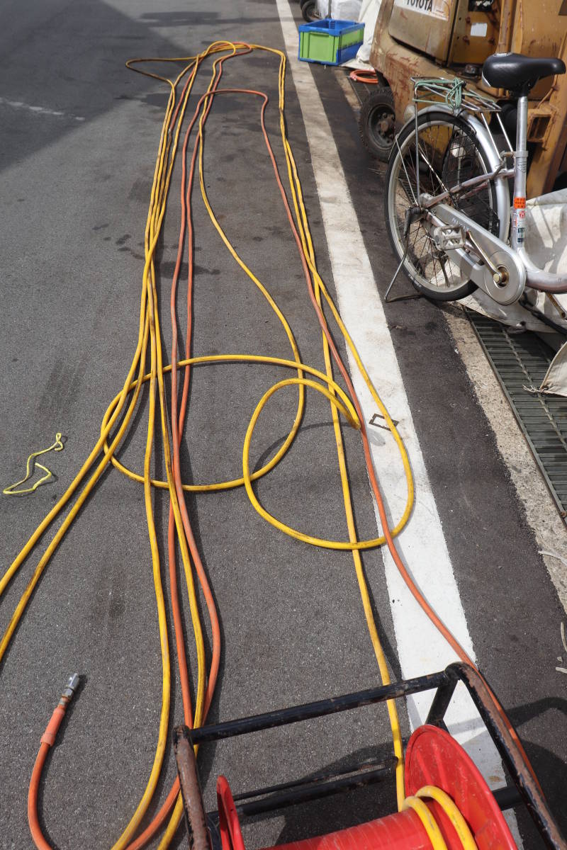 q65② 動噴/噴霧機用 ホースリール ホース58m 洗浄済み 漏れ確認 スチール製ホース巻き取り機 ホースドラム(農業資材)｜売買されたオークション情報、yahooの商品情報をアーカイブ公開 ...