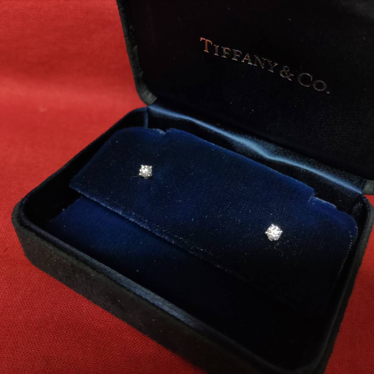 Yahoo!オークション - 【10】 Pt950 TIFFANY ティファニー ピアス ダイ...