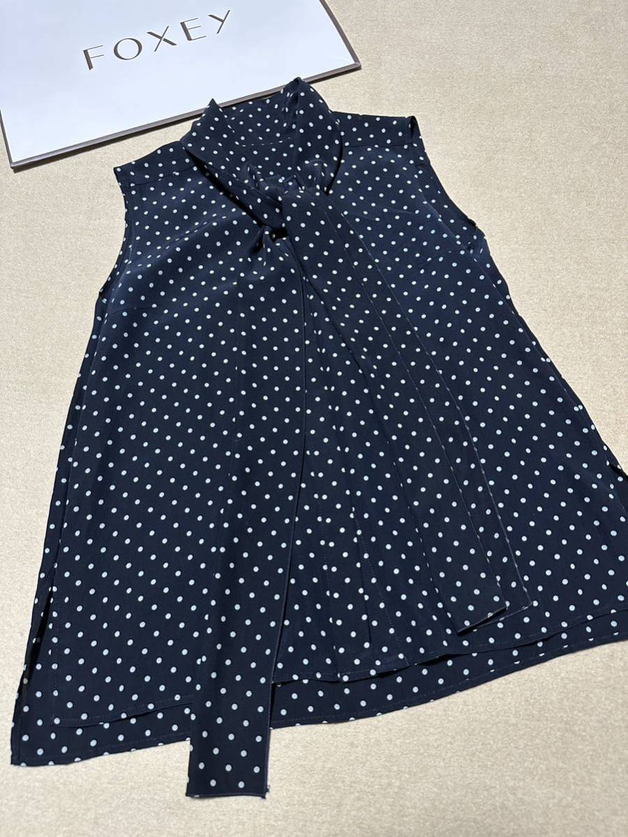 Yahoo!オークション - 01 FOXEY フォクシー トップス ブラウス ドット