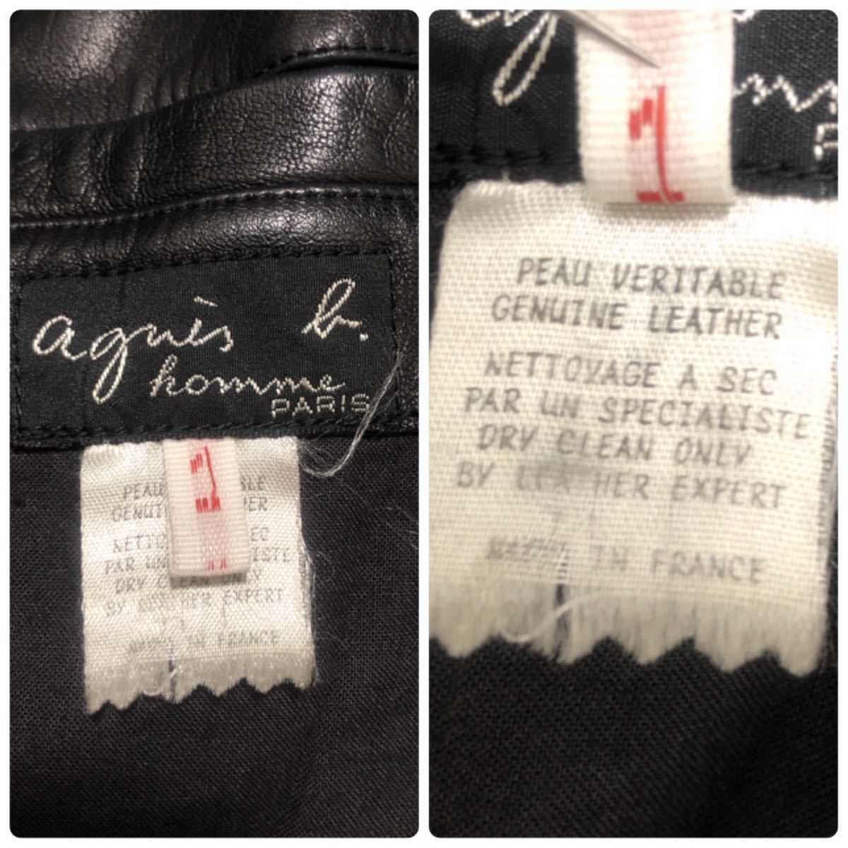 希少 高級 agnes b homme アニエスベー オム レザージャケット 希少 高級 agnes b homme アニエスベー オム レザージャケット