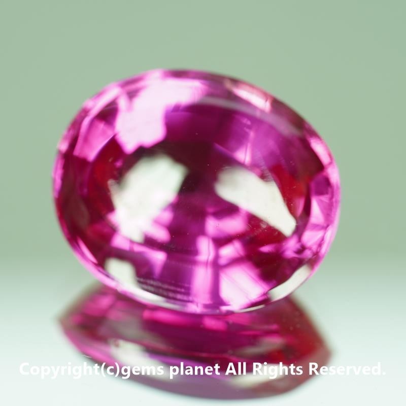 Yahoo!オークション - 11.03ct バフトップ合成ヴィヴィッドピンクサフ...