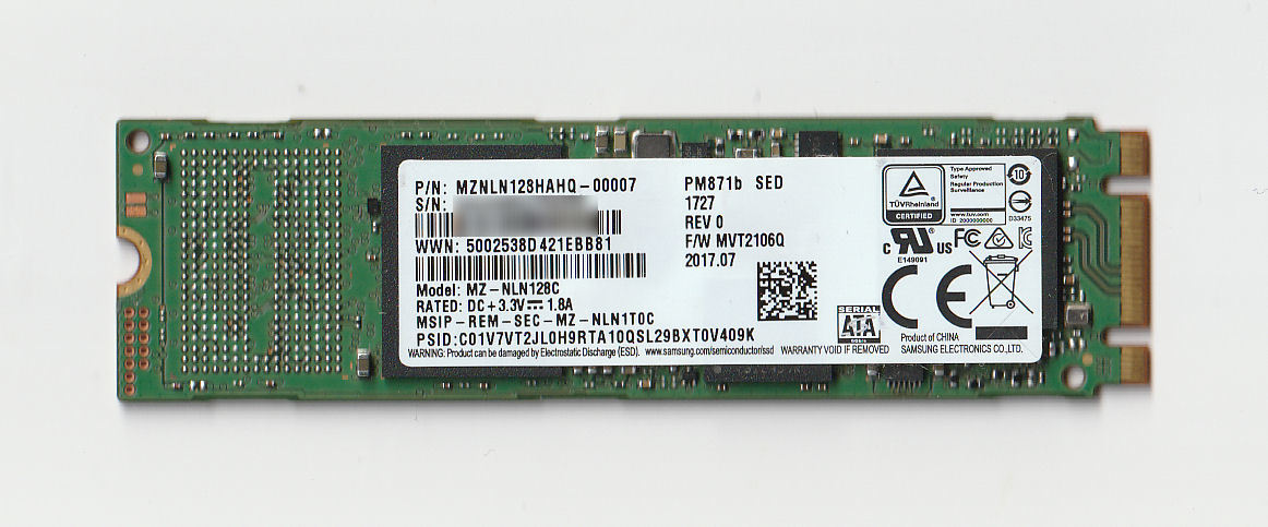 Yahoo!オークション - (S105) SAMSUNG 「128GB M.2 SSD」中古 単品 送...