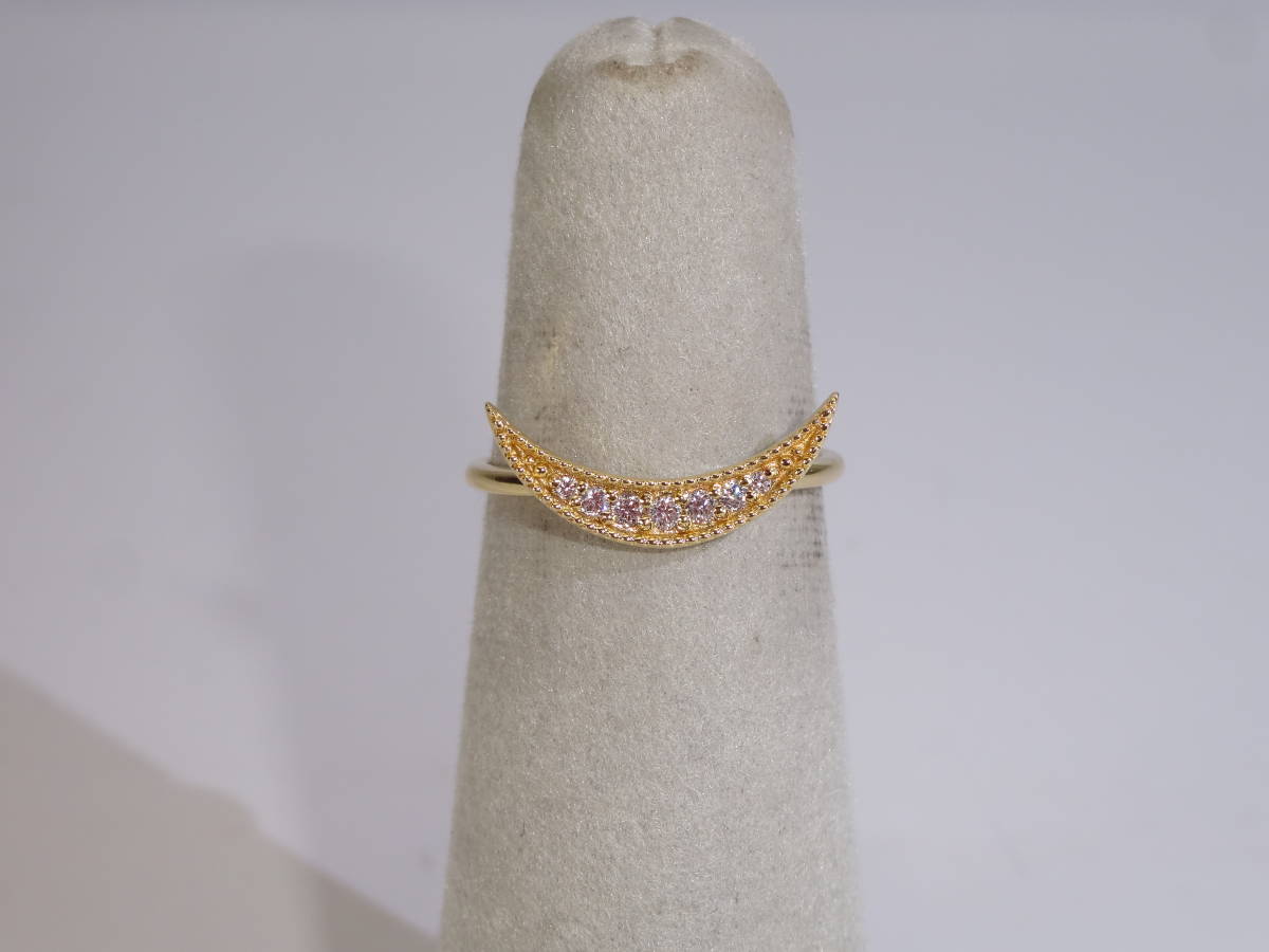 Yahoo!オークション - ete エテ K18PG ダイヤ 0.06 約9号位 約1.6g位 ...