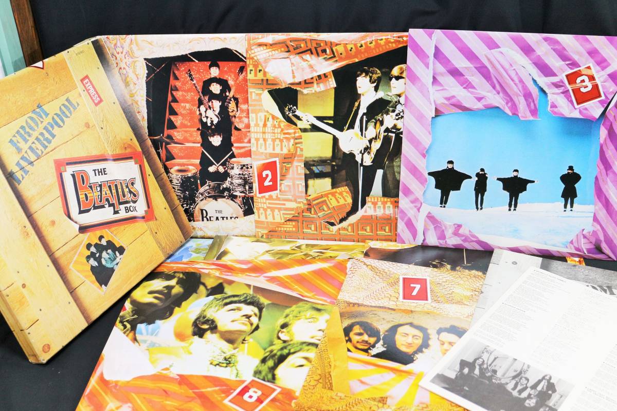 Yahoo!オークション - LP『ザ・ビートルズ・ボックス』LP8枚組歌詞解説...