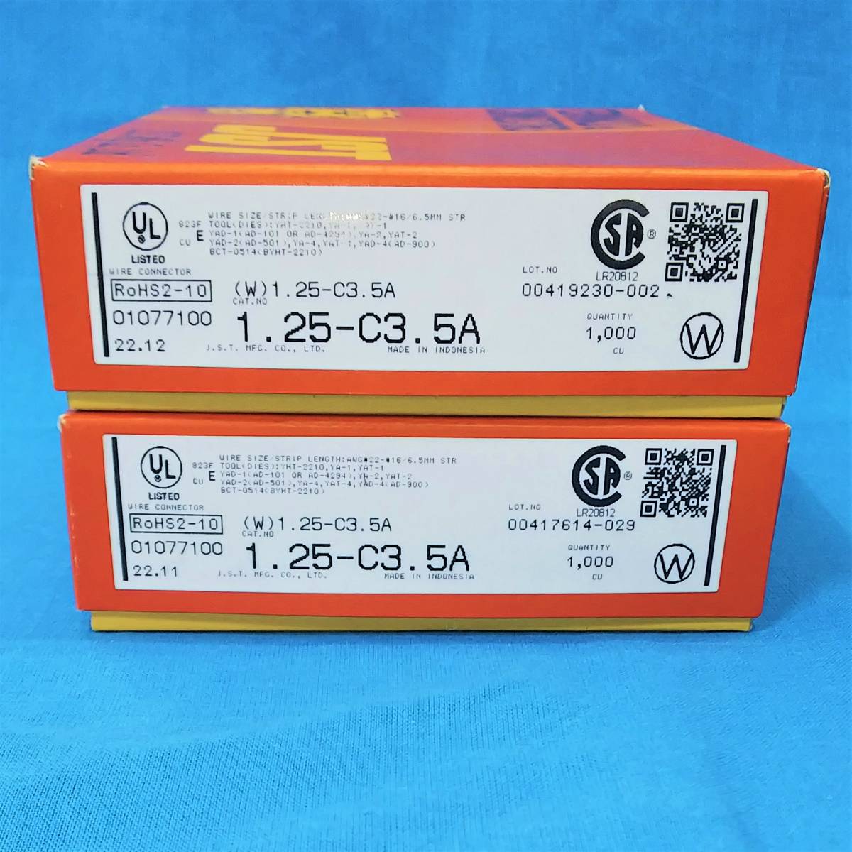 Yahoo!オークション - 日本圧着端子製造 JST 先開形圧着端子 1.25-C3.5...