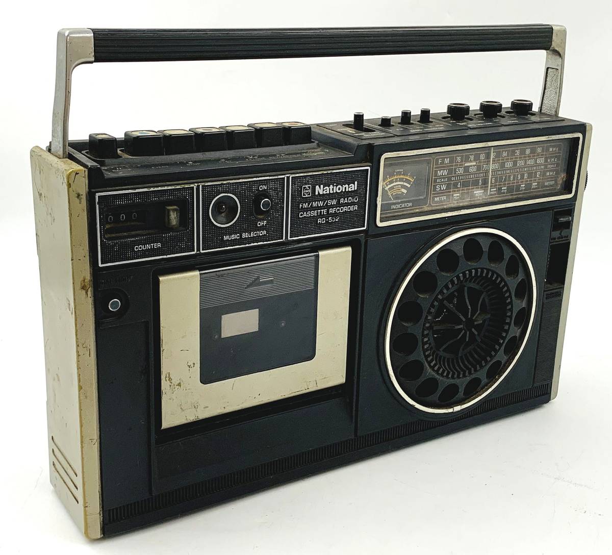 代購代標第一品牌－樂淘letao－National RQ-552 AM/短波/FM ラジカセ ワイヤレスマイク付 ナショナル【ジャンク】T