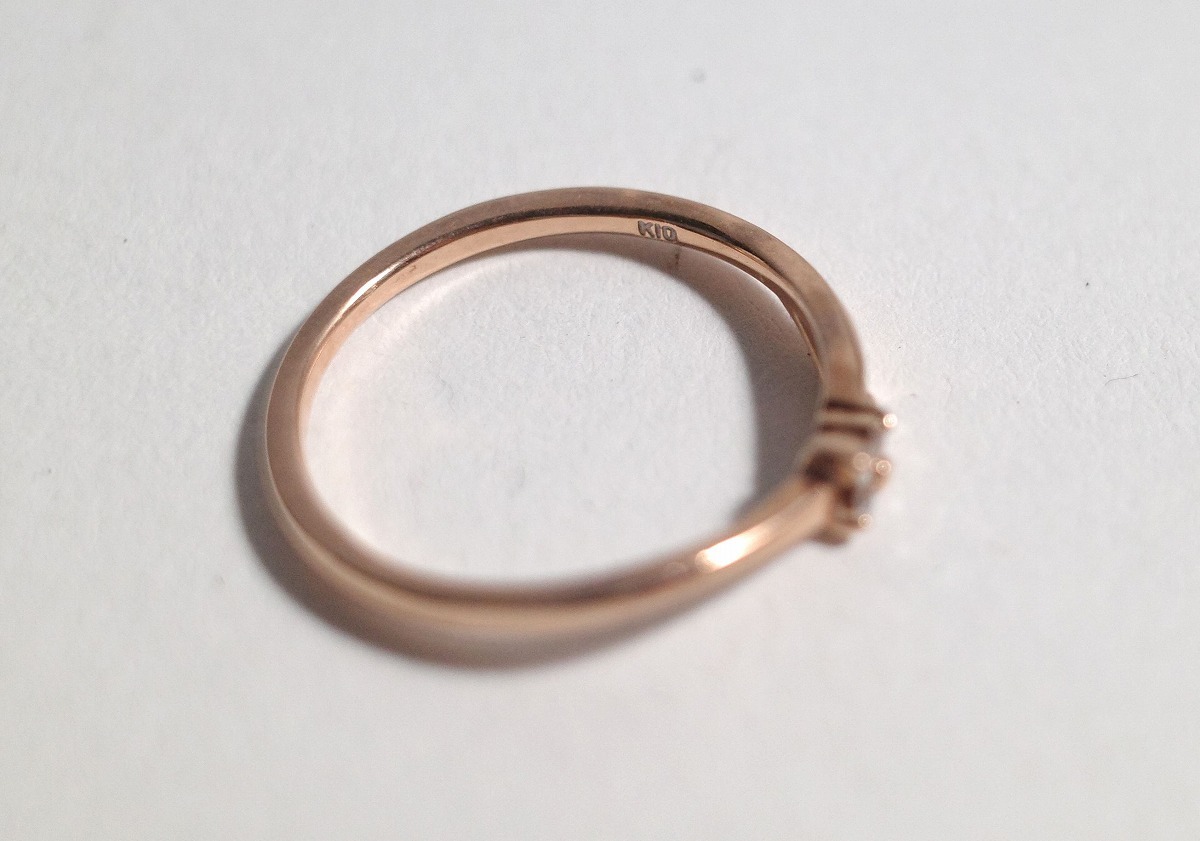 Yahoo!オークション - カナル4℃ K10PG リング 指輪 10号 6Pダイヤ ケ...