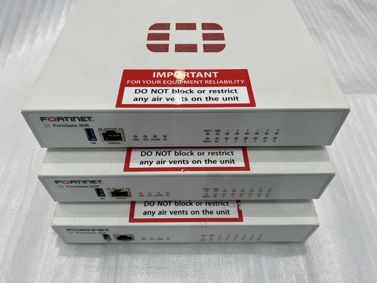 Yahoo!オークション - 【Fortinet】 FG-90E Fortigate-90E 3台セット A...