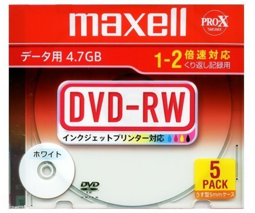 Yahoo!オークション - マクセル データ用 DVD－RW 5枚セット 開...