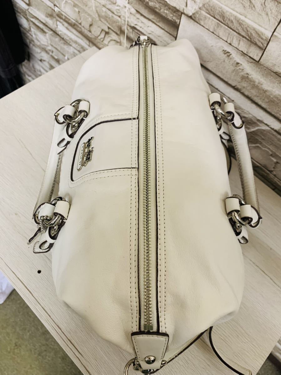 代購代標第一品牌－樂淘letao－COACH コーチ 2way ショルダーバッグ ハンドバッグ バッグ 白 ホワイト 編み込み 袋付き