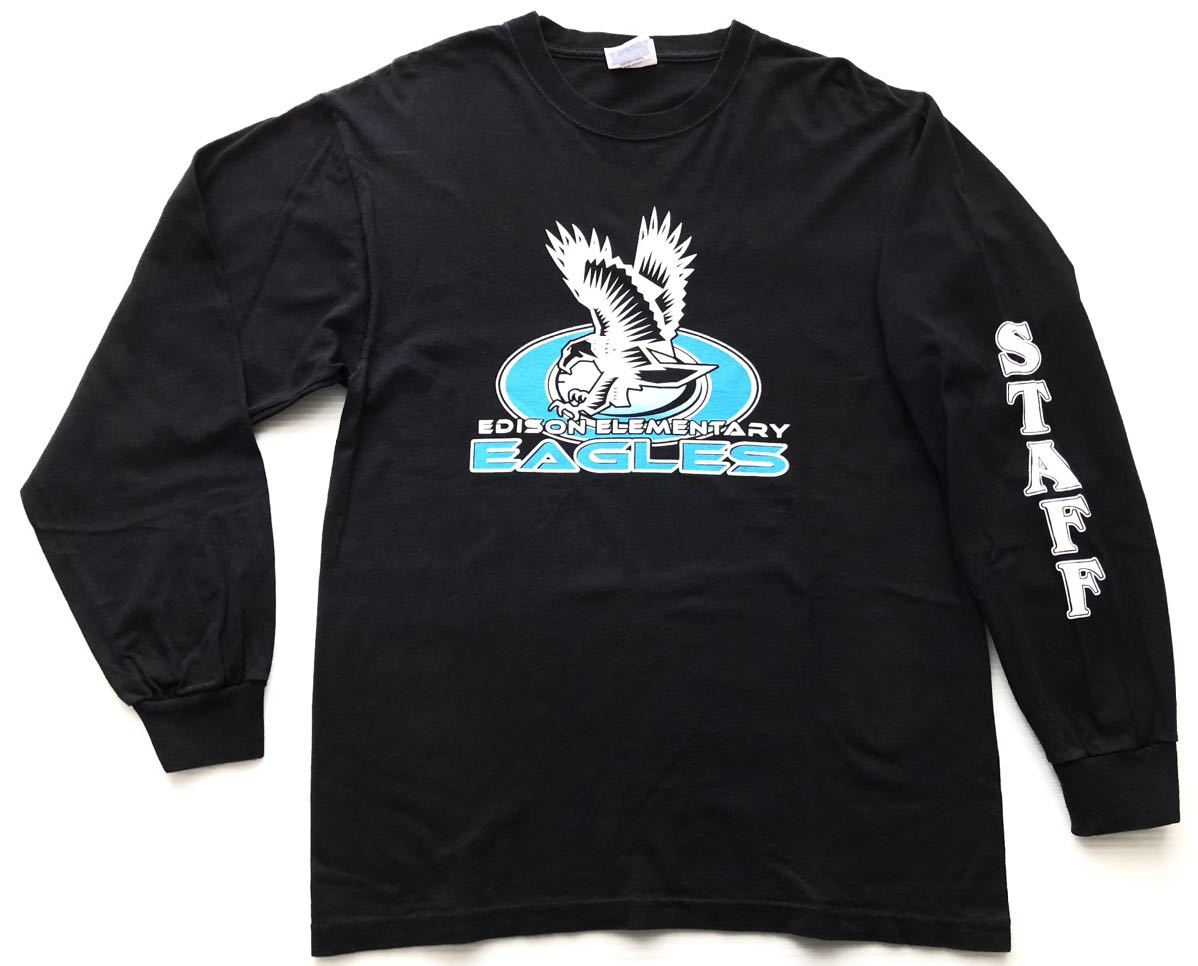 00s USA古着 カレッジ チームロゴ EAGLES STAFF 長袖Tシャツ ロンT ヘインズ Hanes ボディ アメリカ古着 00年代 玉7378(Mサイズ)｜売買されたオークション ...