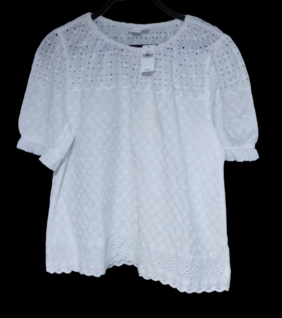 Yahoo!オークション - 最終値下げGAPアイレット刺繍ブラウスUSL新品未...