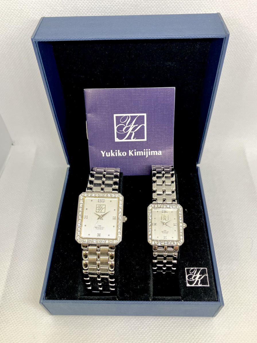 1923 Yukiko Kimijima ユキコキミジマ 腕時計 ペアウォッチ クォーツ ダイヤ 0.03ct プラチナ YK-328P 不動品(3針（時、分、秒）)｜売買されたオークション ...