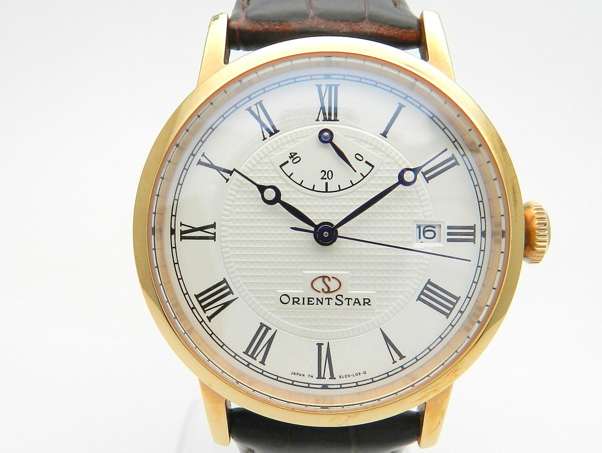 代購代標第一品牌－樂淘letao－1000円スタート 腕時計 ORIENT STAR オリエントスター エレガントクラシック EL09-D0-B 自動巻 AT パワーリザーブ 裏スケ 白文字盤 ...