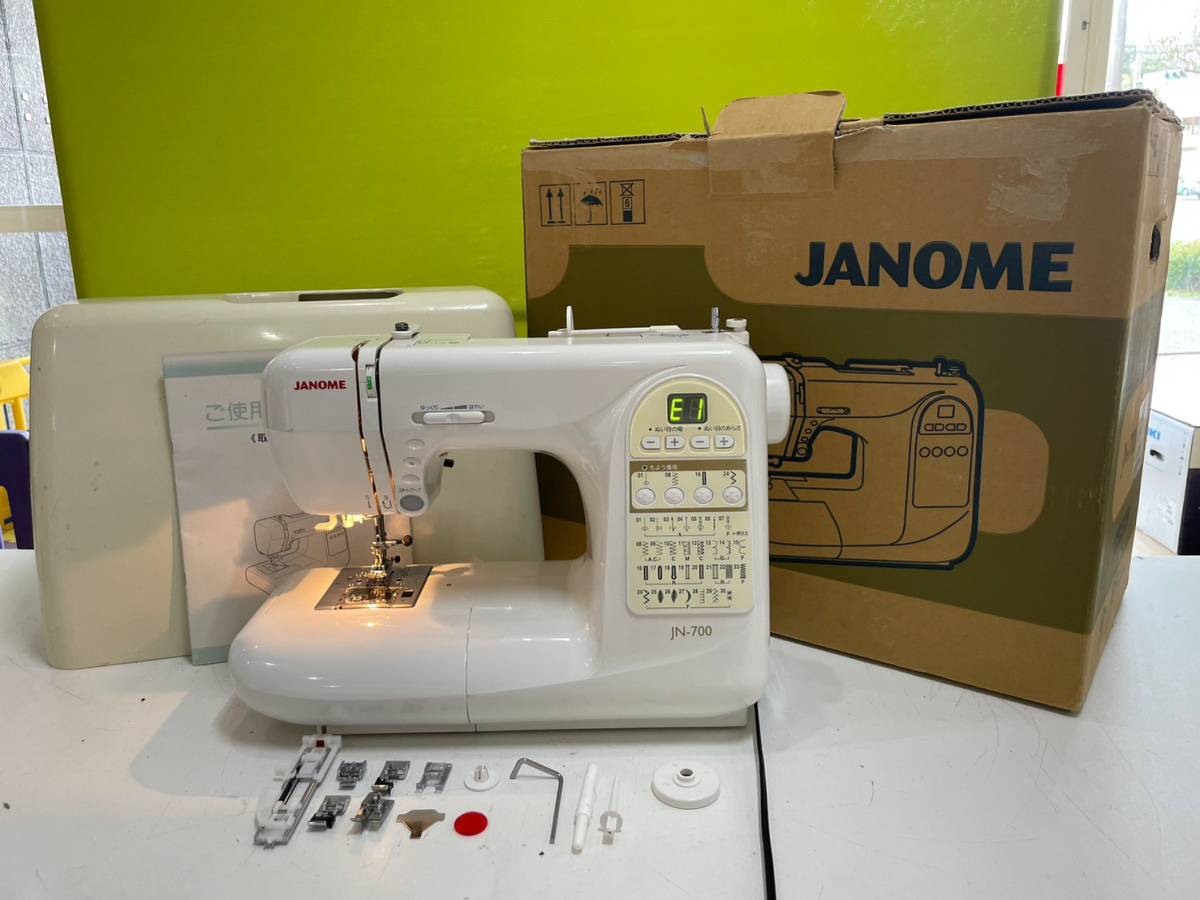 Yahoo!オークション - ジャンク品 JANOME(ジャノメ）家庭用ミシン JN-7...