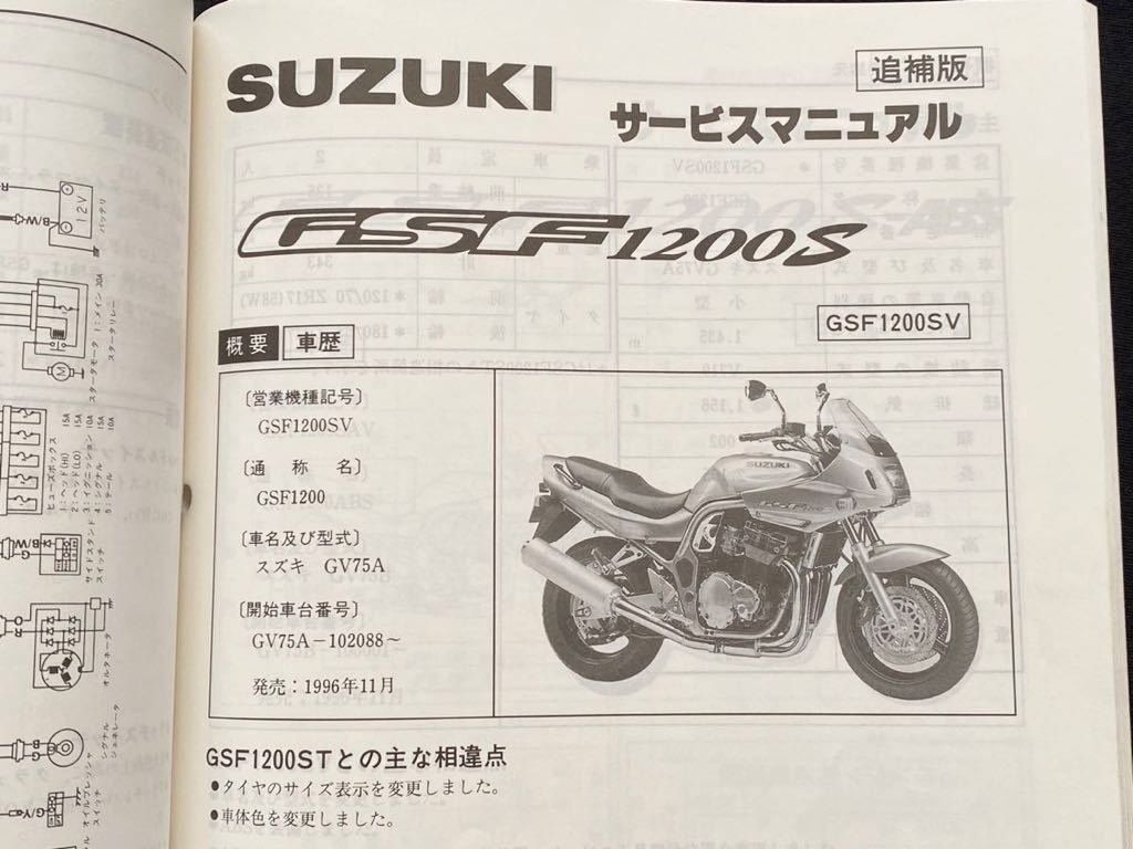 Yahoo!オークション - 送料無料 追補版多 配線図4種 GSF1200/GSF1200S/...