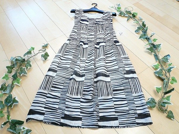 Yahoo!オークション - 【新品】8197【L】ストライプ柄 ワンピース 黒白...