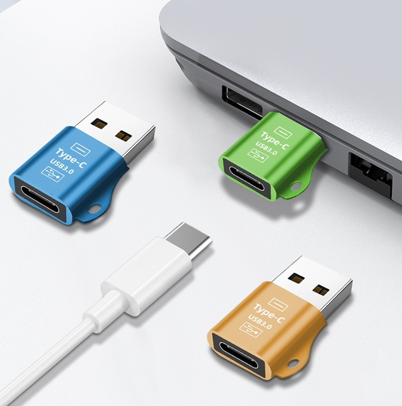 代購代標第一品牌－樂淘letao－USB変換コネクター USB3.0対応 USB→Type-Cに変換 Type-Cソケット カラー：ブルー 複数同梱OK