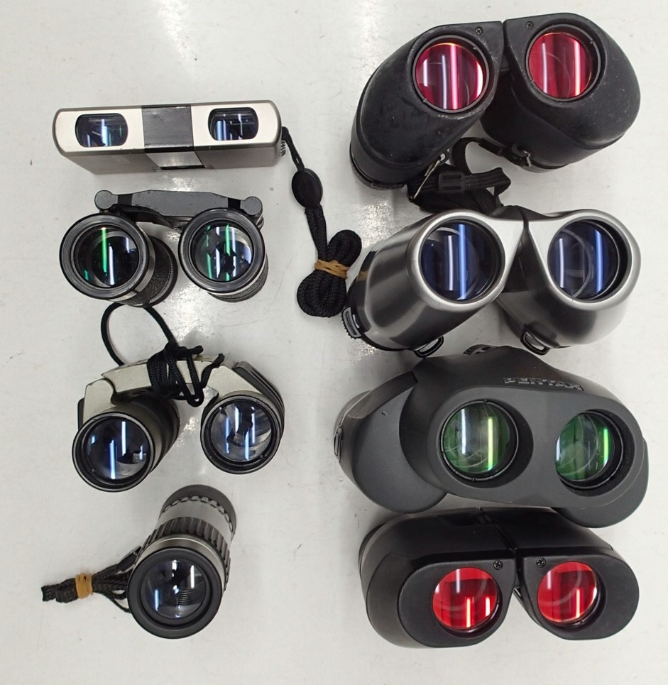 代購代標第一品牌－樂淘letao－M214C 大量 17個 双眼鏡 単眼鏡 ビクセン COBRA 750 ゼニス ケンコー GIOTTOS 8x22 VANGUARD PENTAX ...