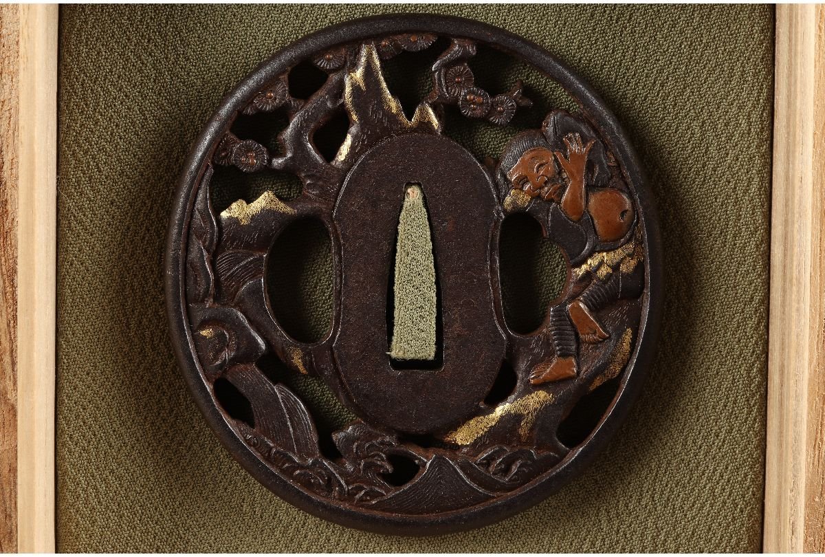 Yahoo!オークション - [URA]刀剣美術/江戸期/無銘/柊屋/鉄地金象嵌松波...