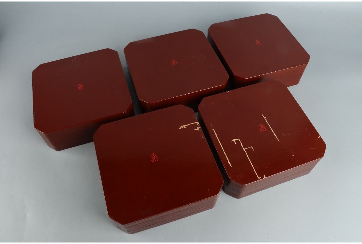 Yahoo!オークション - [URA]飛来一閑 作/山道冠蓋縁高5客/共箱/12-5-120