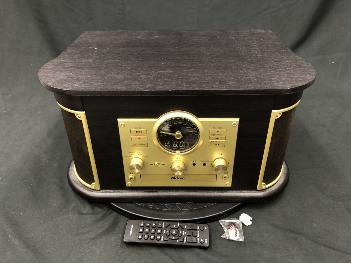 0501-322MS①19876 オーディオ機器 マルチレコードプレーヤー YAMAZEN 山善 MRP-M100CR キュリオム リモコン ...