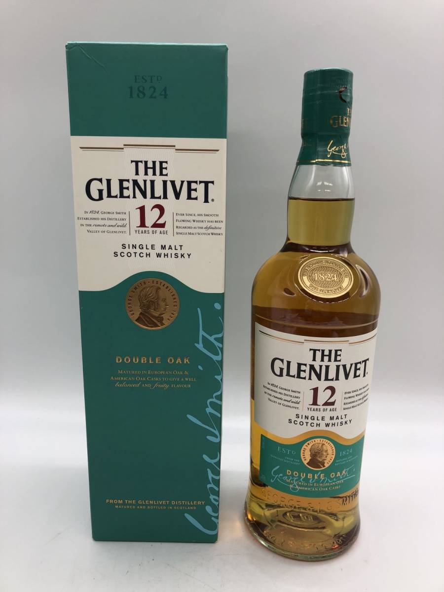 0520-006MS⑨20315 未開栓 お酒 700ml 40% ウイスキー THE GLENLIVET グレンリベット 12年 ダブルオーク スコッチウイスキー 箱付き(ハイランド)｜売買 ...