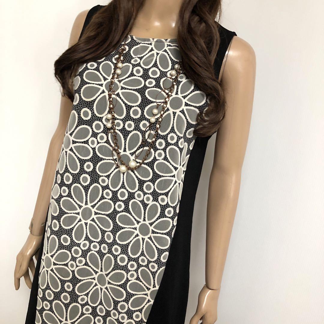 Yahoo!オークション - a8581 blooming 花柄チュール切替ワンピース キ...