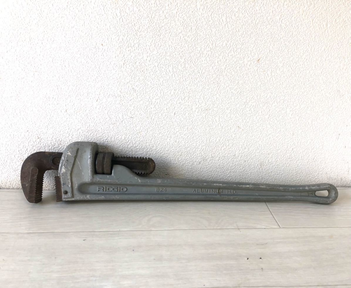 Yahoo!オークション - RIDGID リジッド パイプレンチ 824 アルミ 600mm...