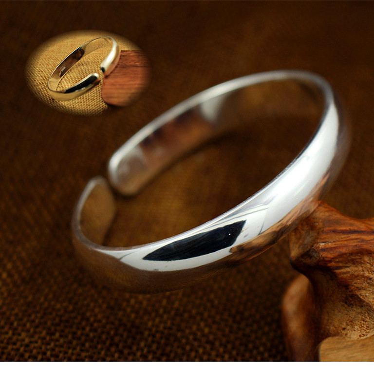 Yahoo!オークション - 新品#1円 高級 銀製 ブレスレット 7MM 高品質 シ...