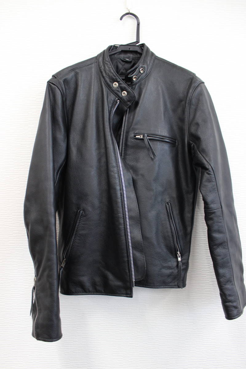 代購代標第一品牌－樂淘letao－ 【フリーダム/レザージャケット】40(L-LL位？)Freedom 本革 革ジャン ライダース ブラックシルバー金具 現状お譲り激安1円スタート
