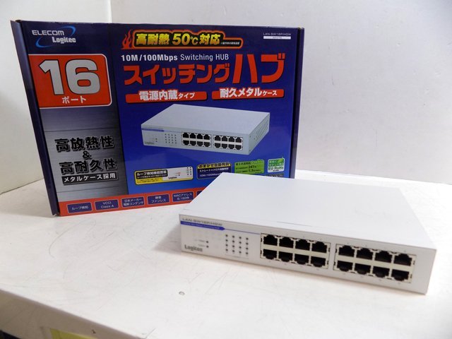 Yahoo!オークション - 動作品 ロジテック Logitec スイッチングハブ LA...