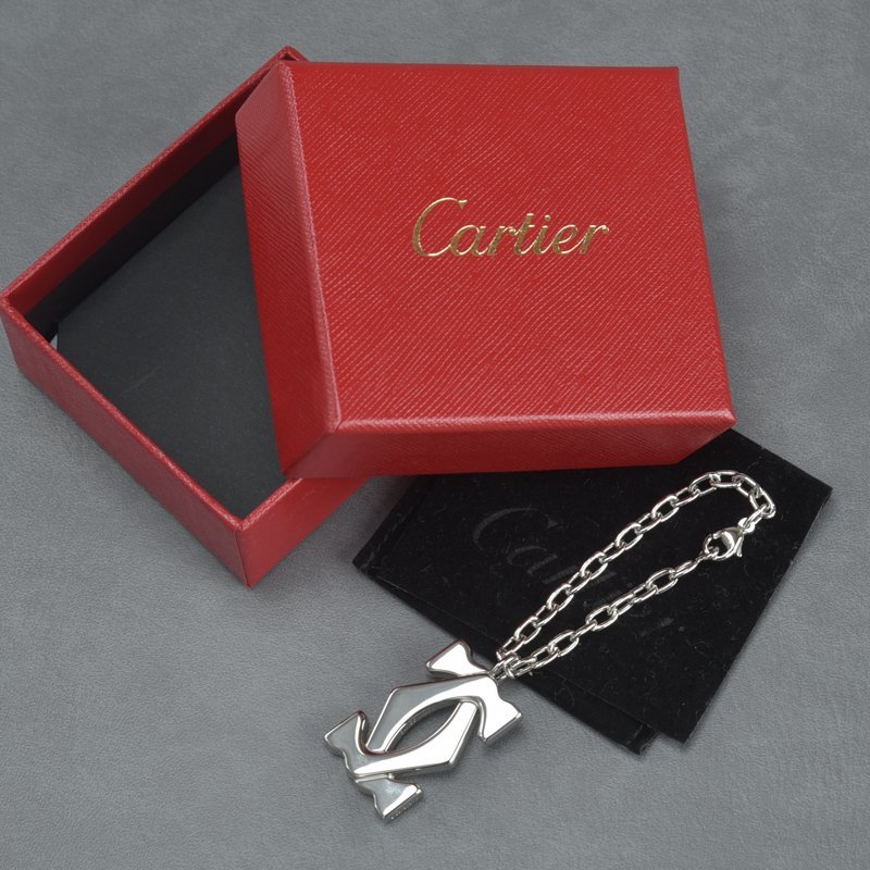 Yahoo!オークション - 美品 CARTIER カルティエ ダブルC 2Cロゴ キーホ...