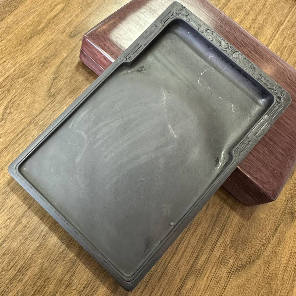 Yahoo!オークション - F68 麻子坑端溪硯 門字 長方 中国の古い硯 中国...