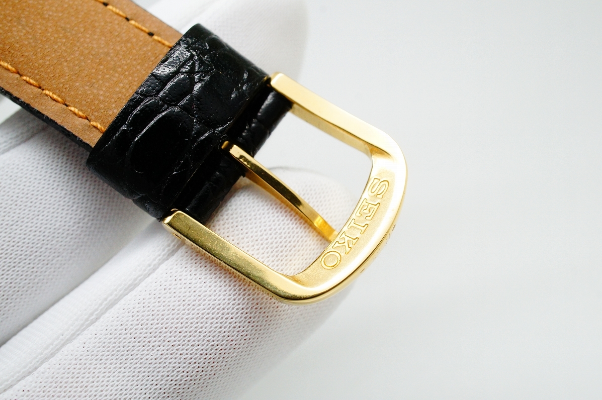 代購代標第一品牌－樂淘letao－E52 作動良好 箱付 未使用ベルト SEIKO セイコー DOLCE ドルチェ 18KT 金無垢 約31.24g 8J41-6060 メンズ腕時計 ゴールド ...