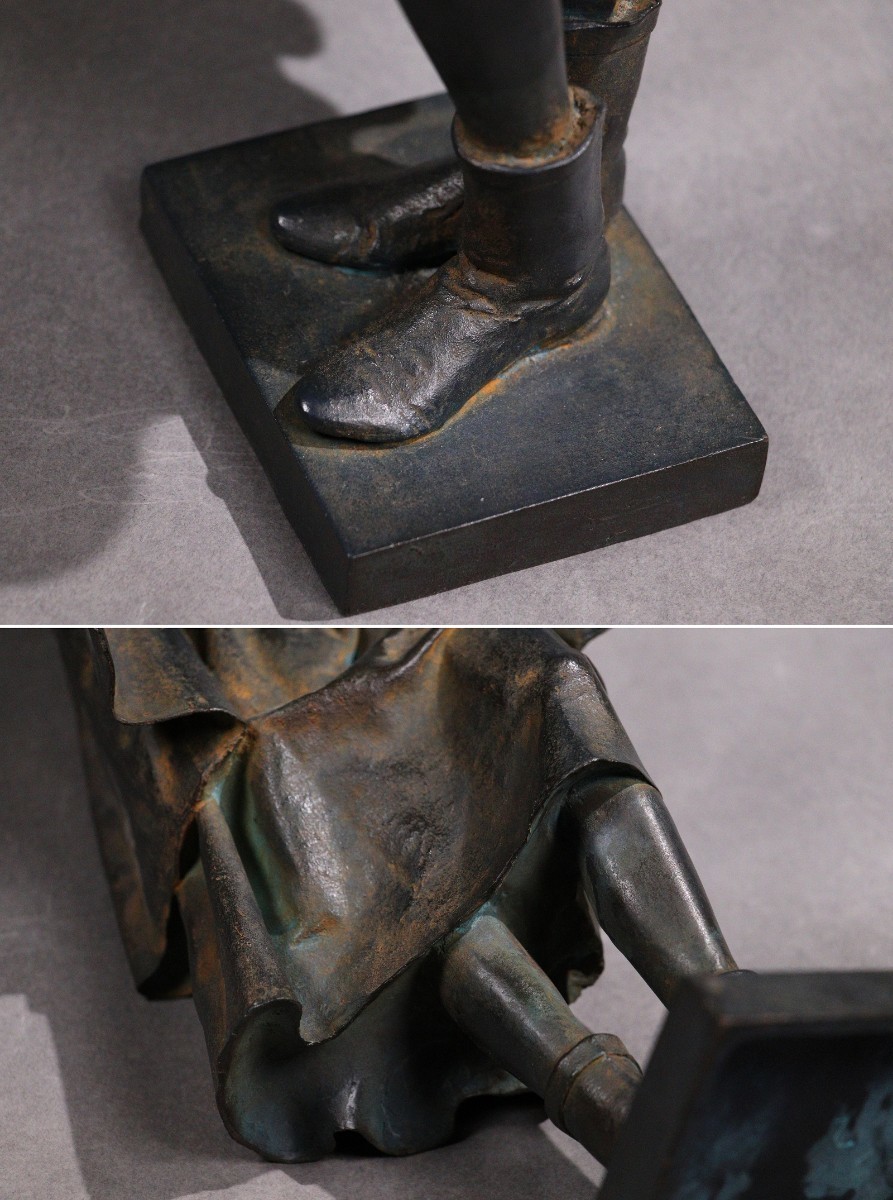 Yahoo!オークション - M138 銅像 女性像 高さ41.8cm 6kg 銅製 置物 九 ...