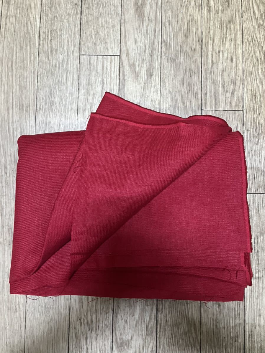 Yahoo!オークション - 25番 サフィランリネン 厚手 レッド 3m