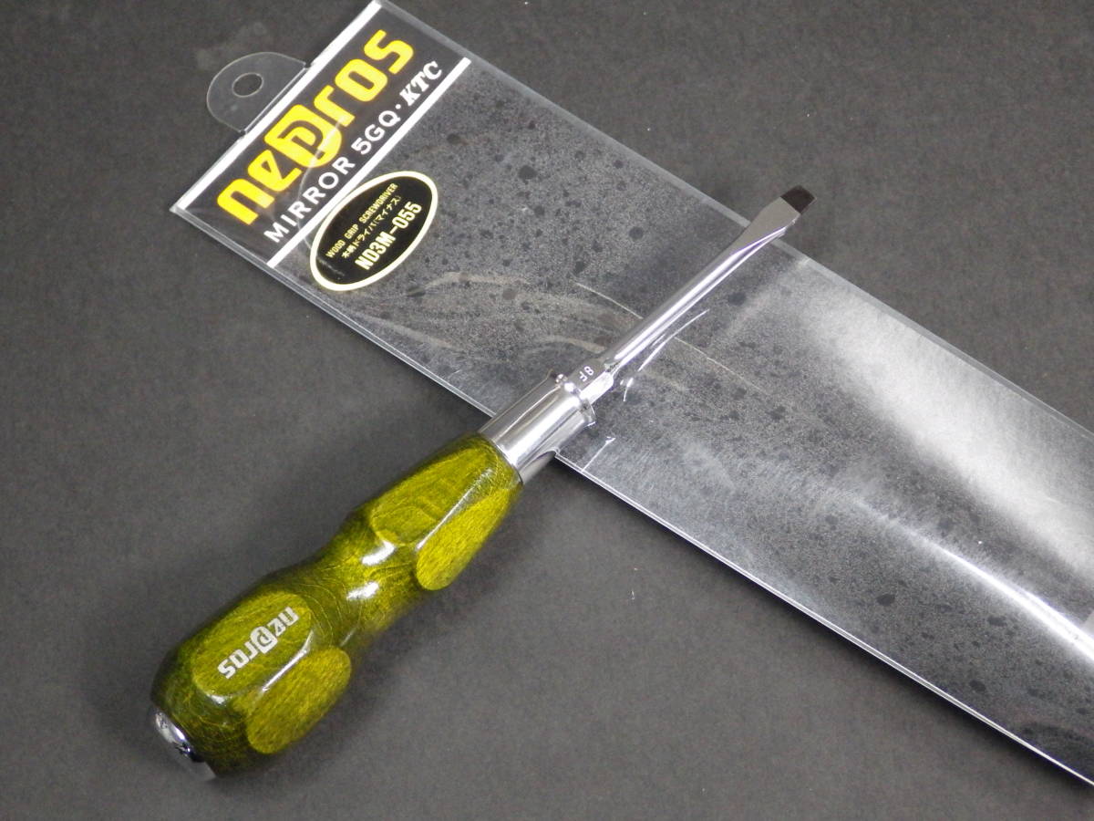 Yahoo!オークション - (B93) 美品 KTC nepros ND3M-055 木柄 ドライバ...