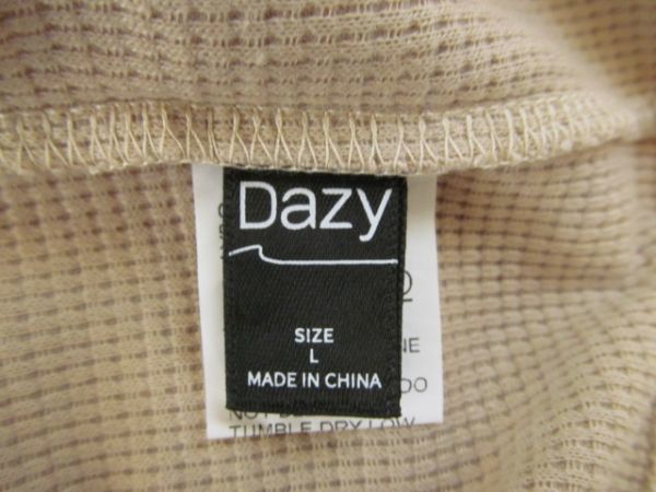 Yahoo!オークション - (53201)Dazy レディース ハーフジップ 半袖 ワッ...