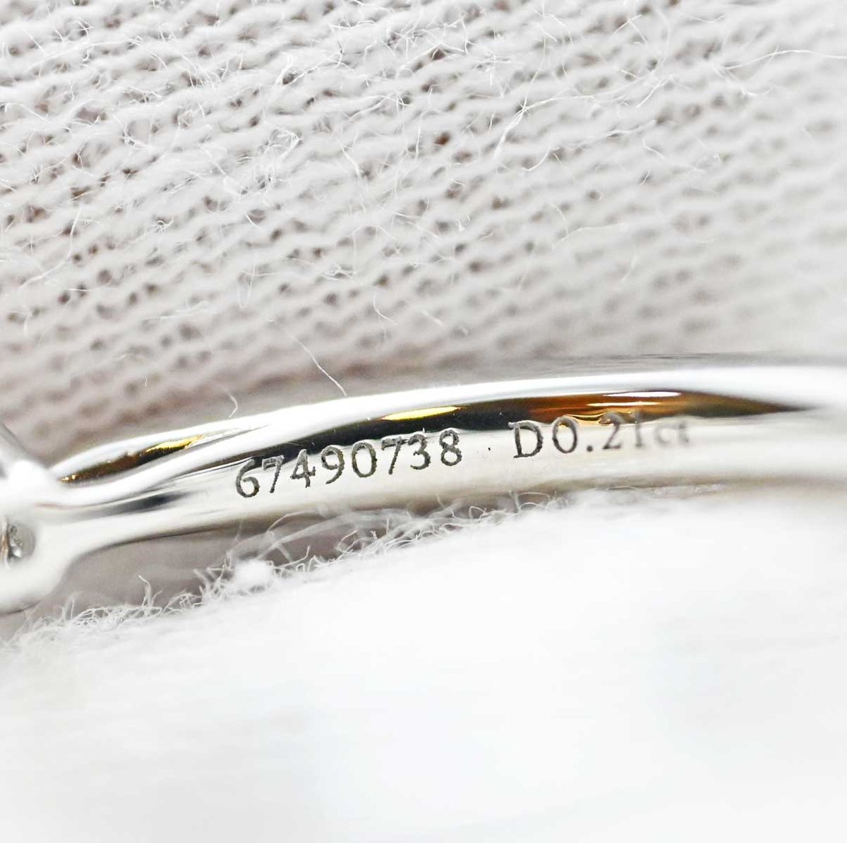 Yahoo!オークション - 3156 ティファニー TIFFANY PT950 ダイヤ0.21ct...