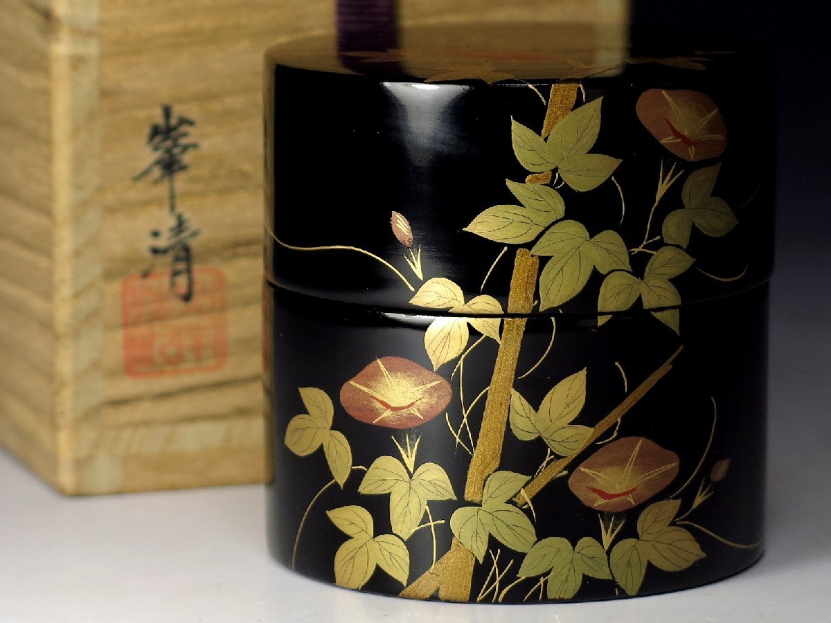 塗師 峯清 朝顔蒔絵中次棗 共箱 茶道具 769(棗)｜売買されたオークション情報、yahooの商品情報をアーカイブ公開 - オークファン（aucfan.com）