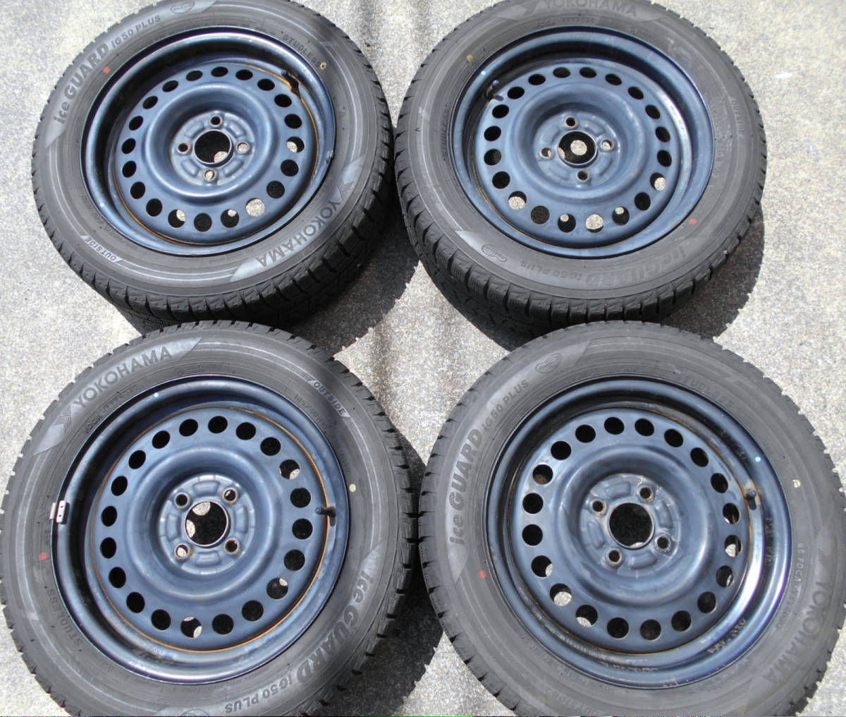 2304-151 Z12 CUBE キューブ 純正スチール 鉄ホイール 5.5J +40 PCD100 iceGUARD アイスガード IG50 PLUS 185/60R15 4本 バリ山 ...