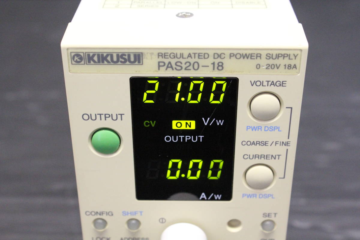 Yahoo!オークション - KIKUSUI PAS20-18 定格出力保証 動作品 直流安定...