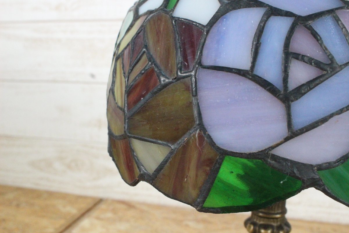 Yahoo!オークション - E-053【アンティーク 卓上ランプ】 花柄/バラ/