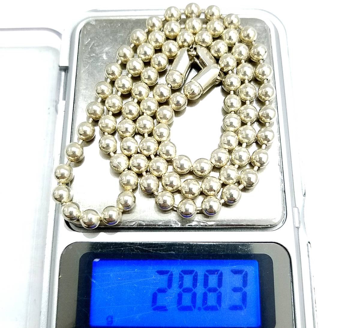 Yahoo!オークション - 送料430円～SILVER925極太ボールチェーン50cm/4....