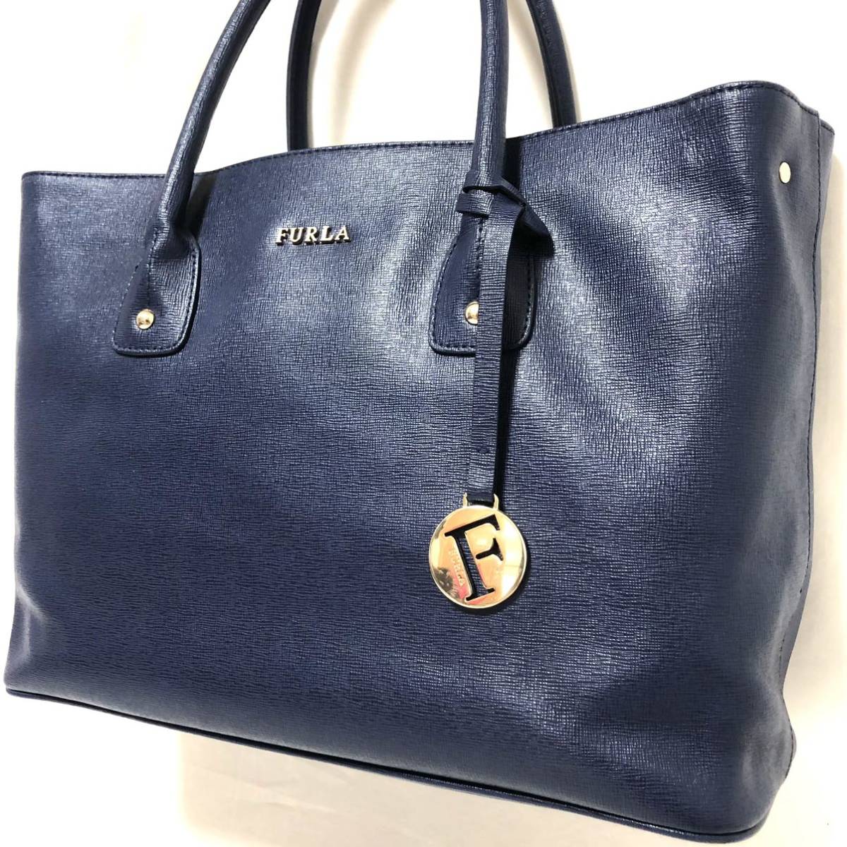 Yahoo!オークション - (5)未使用級「FURLA」 A4入るビジネスバッグ ブ...