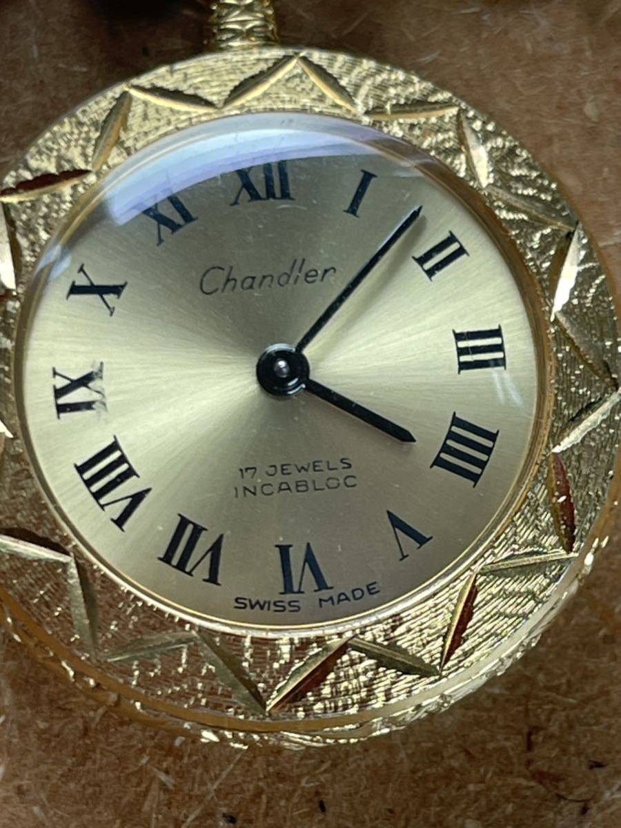 ヤフオク! - 中古 動作 Chandler チャンドラー 17JEWELS INCA...
